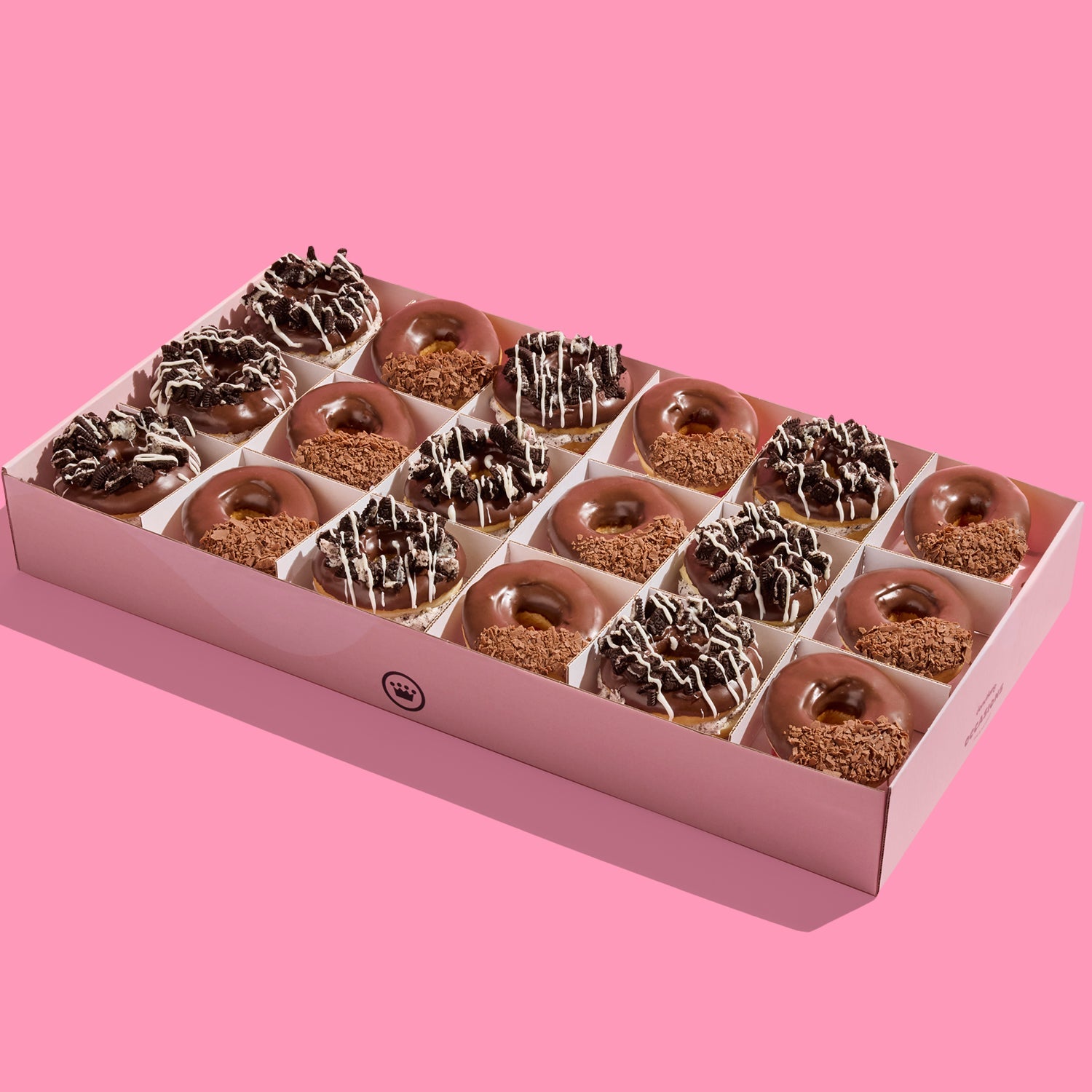 Large Choc Cookies & Cream Box (18 Donuts) – Donut King Occasions