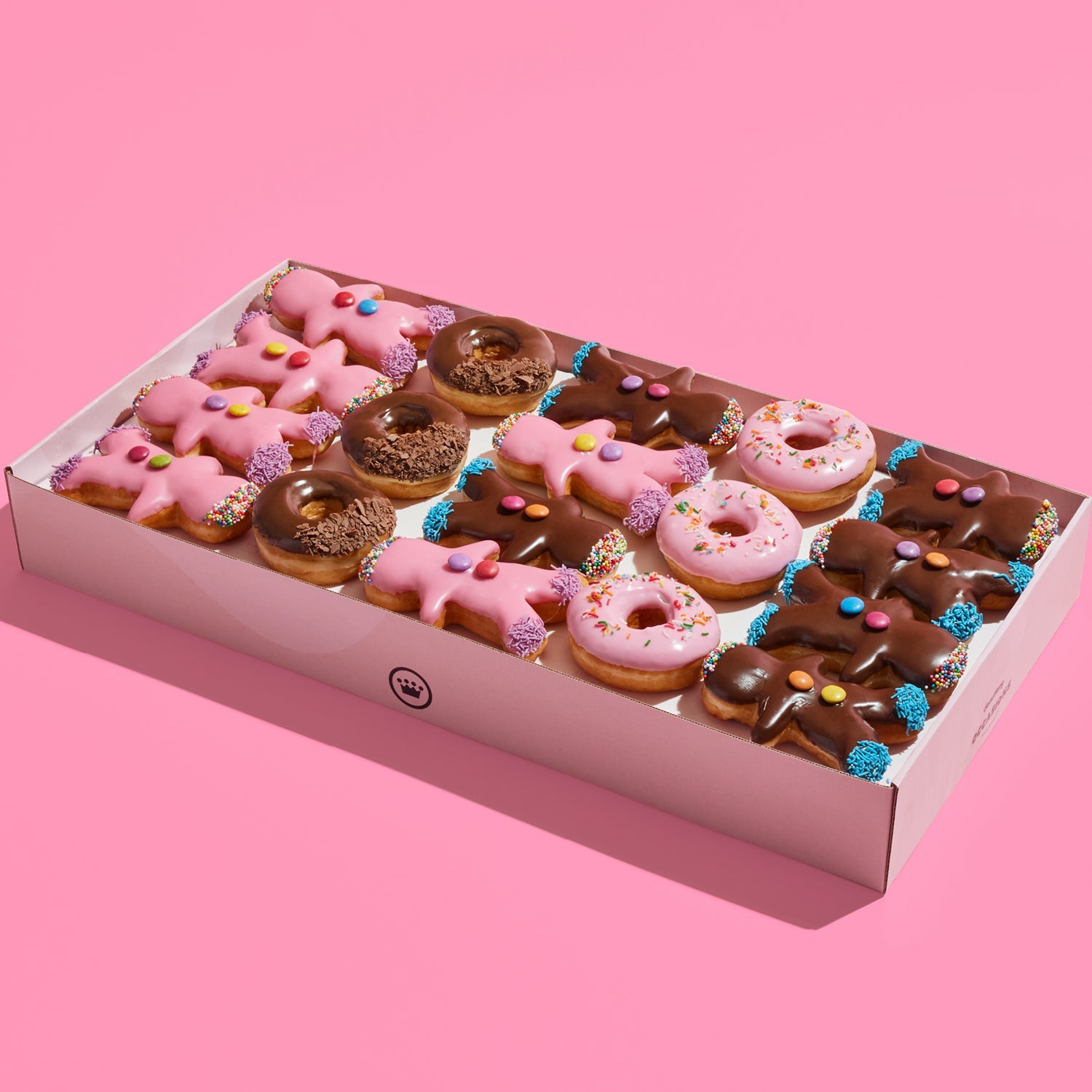 Large Party Box - Choc and Strawberry (18 Donuts) – Donut King Occasions