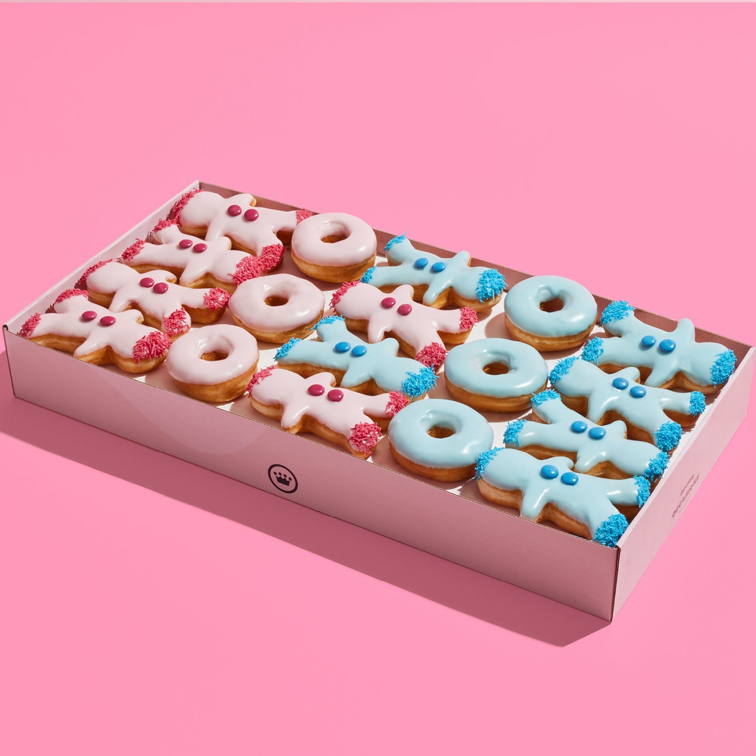 Large Baby Buddy Box - Pink and Blue (18 Donuts) – Donut King Occasions