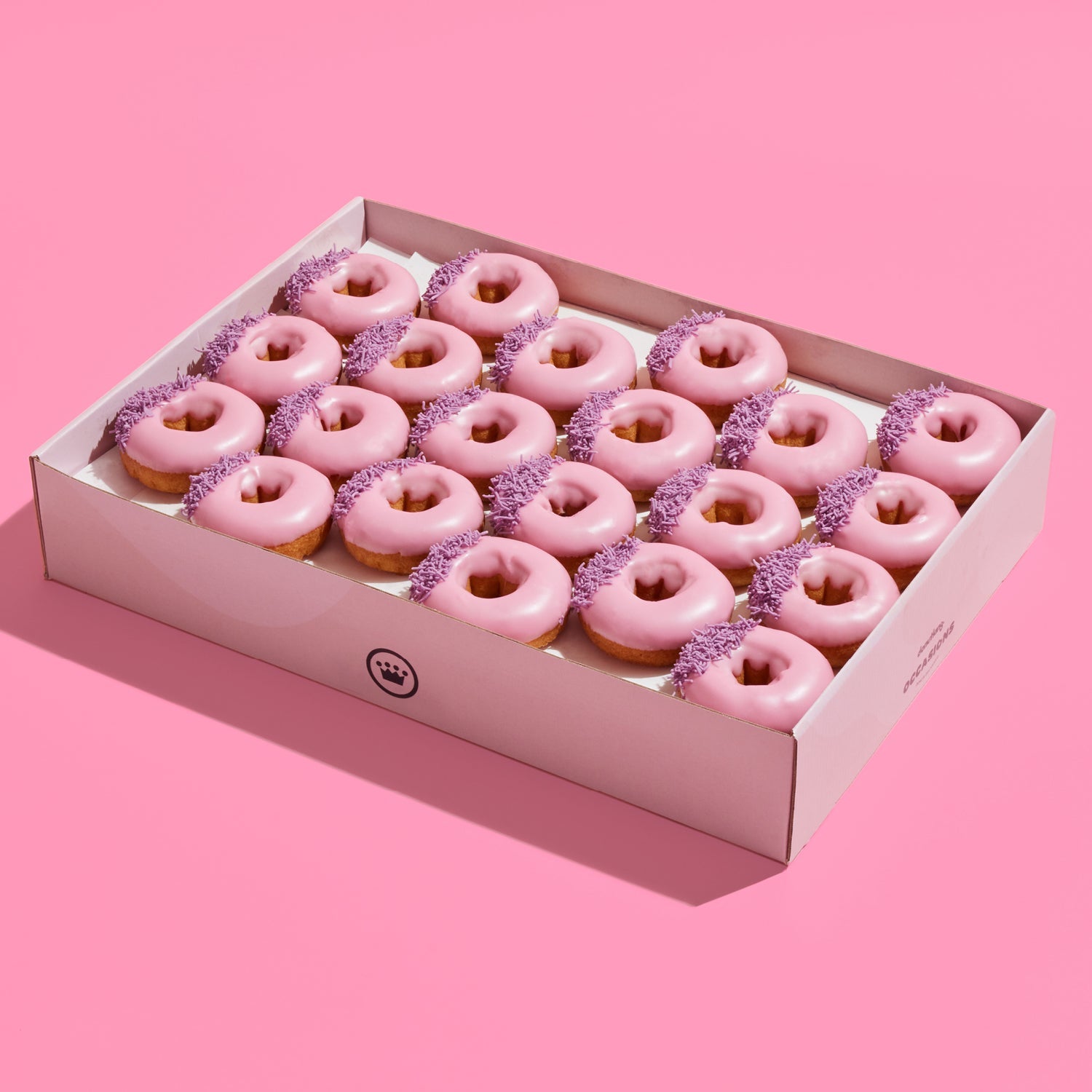 Small Mini Box - Strawberry (21 Donuts) – Donut King Occasions